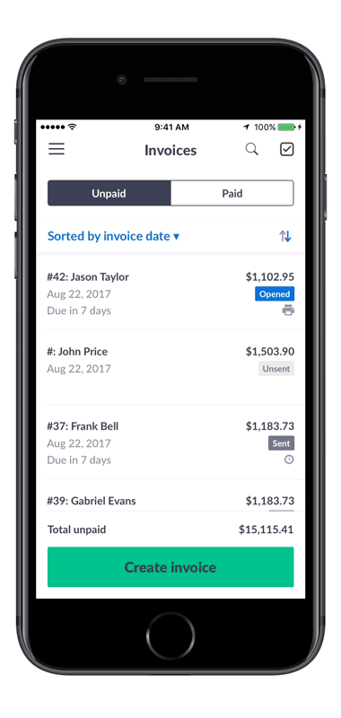 Sort and Filter Document and Expense Lists – Invoice2go Support ...