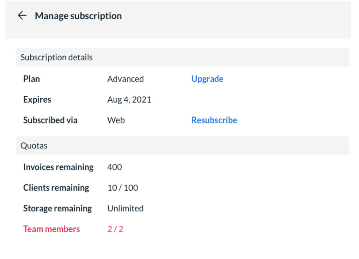 View Subscription Plan and Expiration Date – Invoice2go Support ...