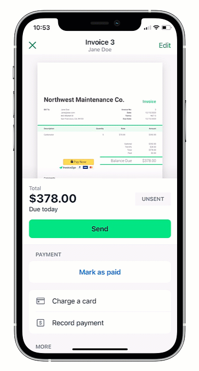 Mark an Invoice as Fully Paid – Invoice2go Support - Contact us, we're ...